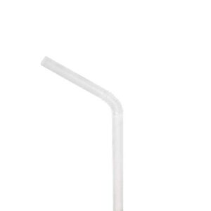 Karat C9091 7.75" Jumbo Flexible Straws (5mm Diameter), Paper-Wrapped, Clear (Case of 10000)