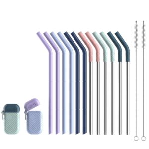 Straws Ello 16-Piece Reusable Straw Set