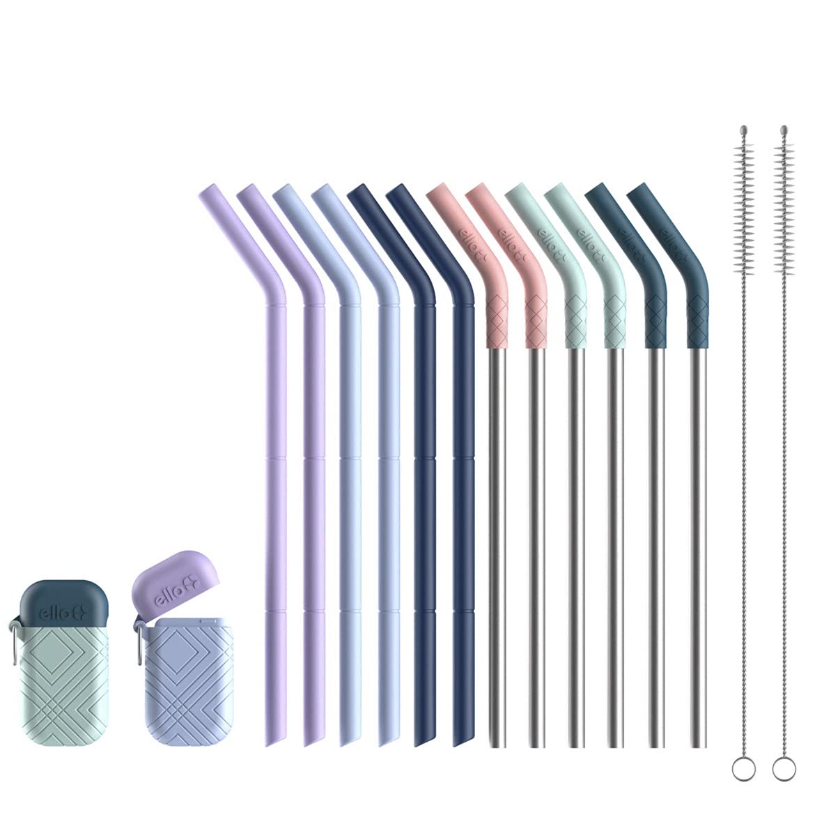 Straws Ello 16-Piece Reusable Straw Set