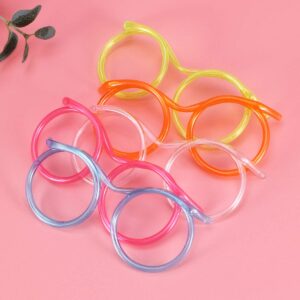 10pcs Kids Straws Straw Glasses Kids Eyeglasses Straws Straw Eyeglasses Party Drinking Straw Kids Drinking Straw Automatic Child