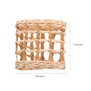 GANAZONO Rattan Vase Woven Vase Sleeve: 2pcs Wicker Cup Holder Rattan Tumbler Sleeves Handwoven Vase Sleeve Pencil Holder Table Centerpiece Decor for Home Garden Cup Sleeve