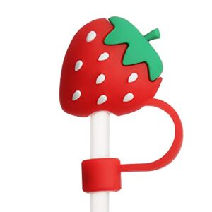 Cute Splash Proof Reusable Cartoon Plugs Cover Straw Tips Silicone Straw Plug Drinking Dust Cap Cup Accessories(Type 7)