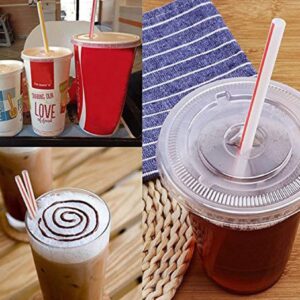 500pack Plastic Straws Disposable Bendable Straws 8" Long Flexible Bendy Straws for Home Bar Store Party (striped)