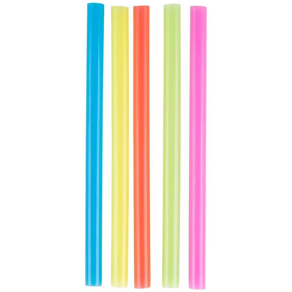 8 1/2" Colossal Neon Unwrapped Straw - 4000/Case Colorful Drinking Straws