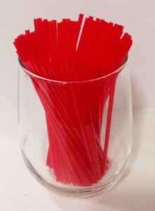 red 8" coffee bar stirrer swizzle stick 500 ct.