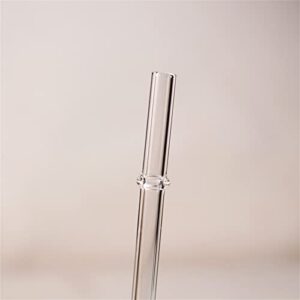 Reusable Glass Straws Colored Borosilicate Glass Straight Tubes Food Grade Heat Resistant Straws Suitable for Hot and Cold Drinks Such As Beverages Milkshakes Smoothies Wine Etc,Black