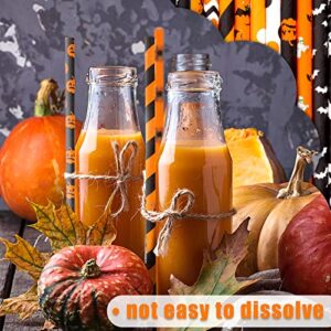 HANSGO 180PCS Halloween Paper Straws and Disposable Colorful Drinking Straws