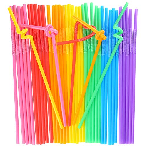 HANSGO 180PCS Halloween Paper Straws and Disposable Colorful Drinking Straws