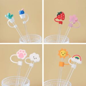 8 PCS Straw Caps Covers, Straw Covers For Reusable Straws, Straw Tip Covers, Drinking Straw Cover, Straw Caps For Reusable Straws, Straw Protector Cover, Silicone Straw Covers Cap, Cloud Straw Cover