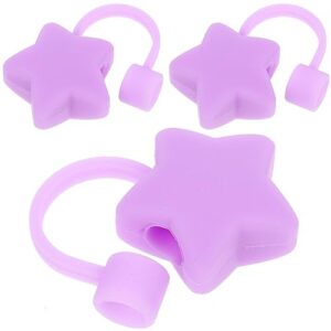 valiclud 3pcs soft rubber straw stopper silicone straw plugs straw cover silicone tumbler star accessories straw tips lid straw hole cover straw tip protective covers silicone straw stopper