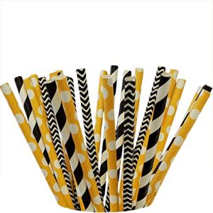 100 paper straw with bumblebee theme