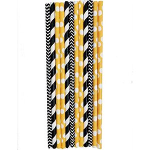 100 paper straw with Bumblebee theme