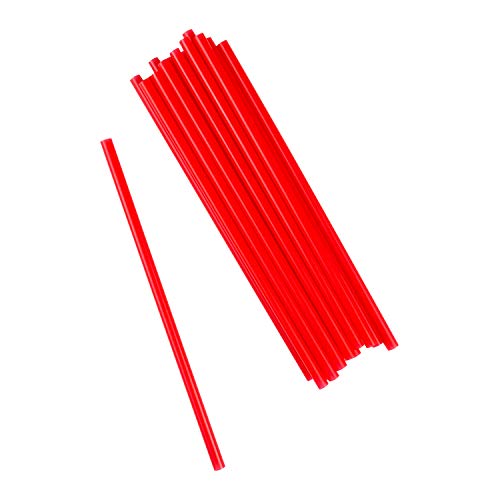 AmerCare 9 Inch Giant Red Unwrapped Straws, Case of 7200