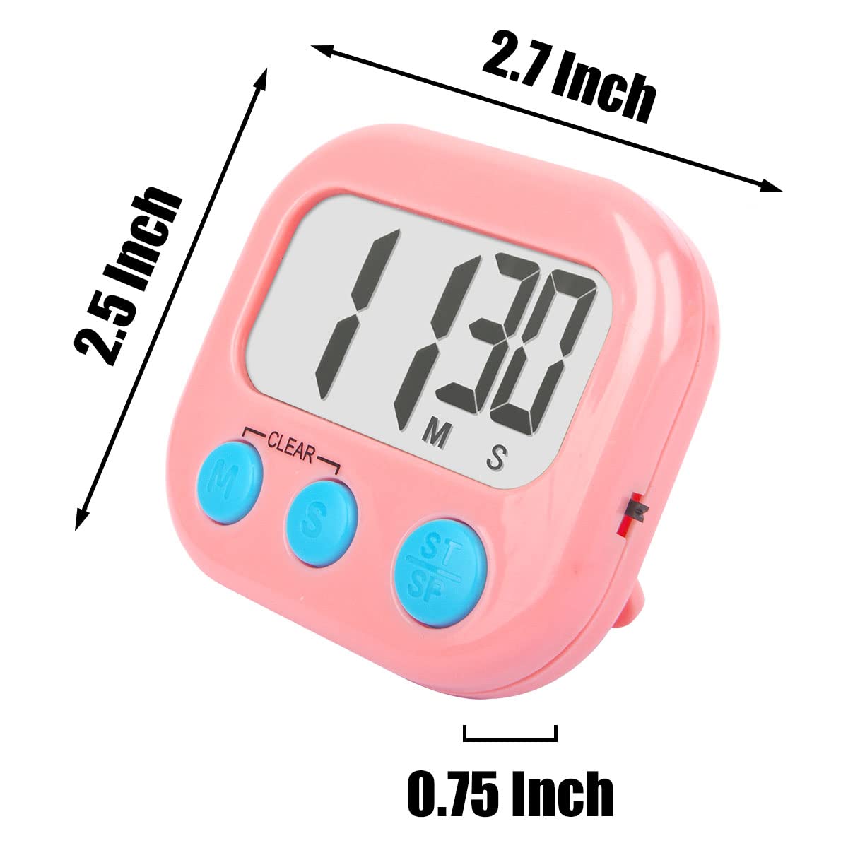 2 Pack Classroom Timers for Teachers Kids Large Magnetic Digital Timer Blue Pink