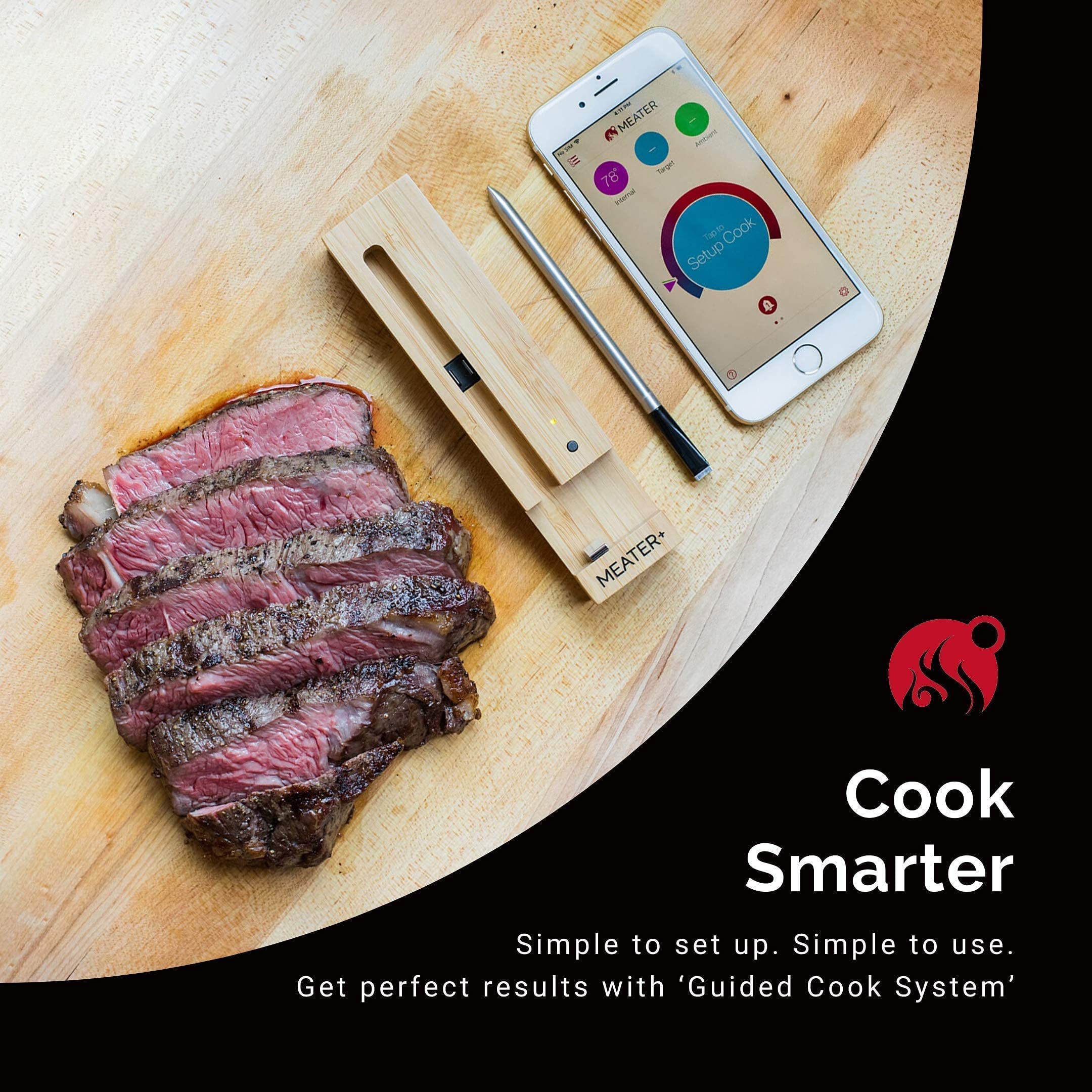 MEATER Grillmaster Bundle | Premium Smart Meat Thermometer with BBQ/Oven Gloves | Wireless Bluetooth Range | for Oven, Grill, Kitchen, BBQ, Smoker, Rotisserie