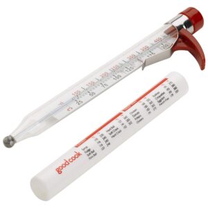 goodcook classic candy / deep fry thermometer, red