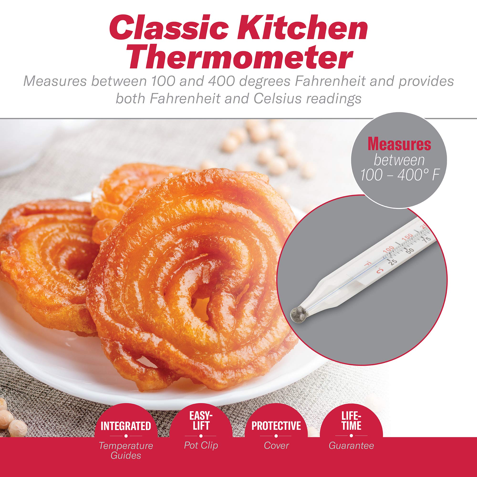 GoodCook Classic Candy / Deep Fry Thermometer, red