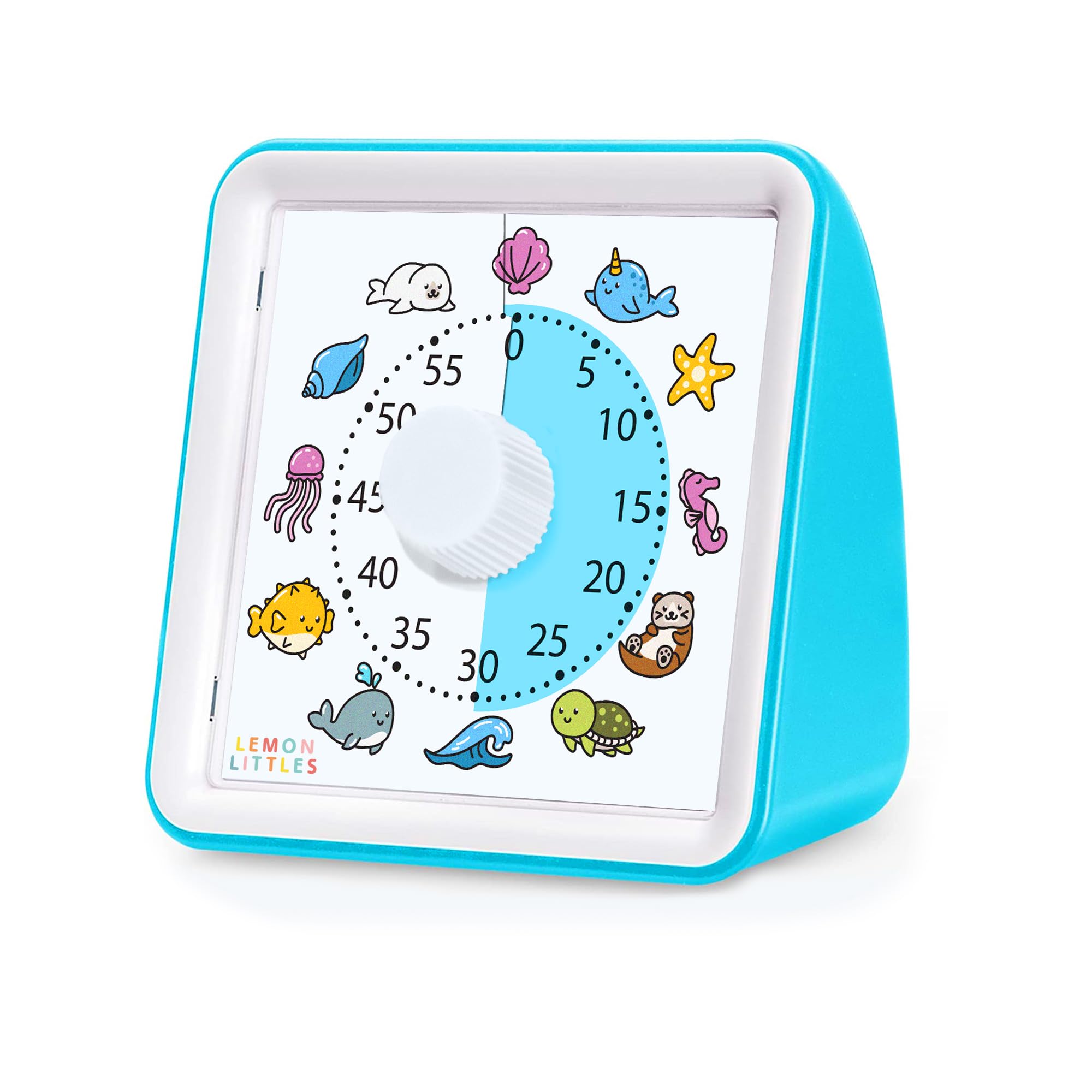 Visual Timer for Kids, Toddler, Autism, ADHD & Preschool Classroom - Animal Silent Countdown Timers - 60 Minute Productivity & Time Management Clock (Sea Creature)