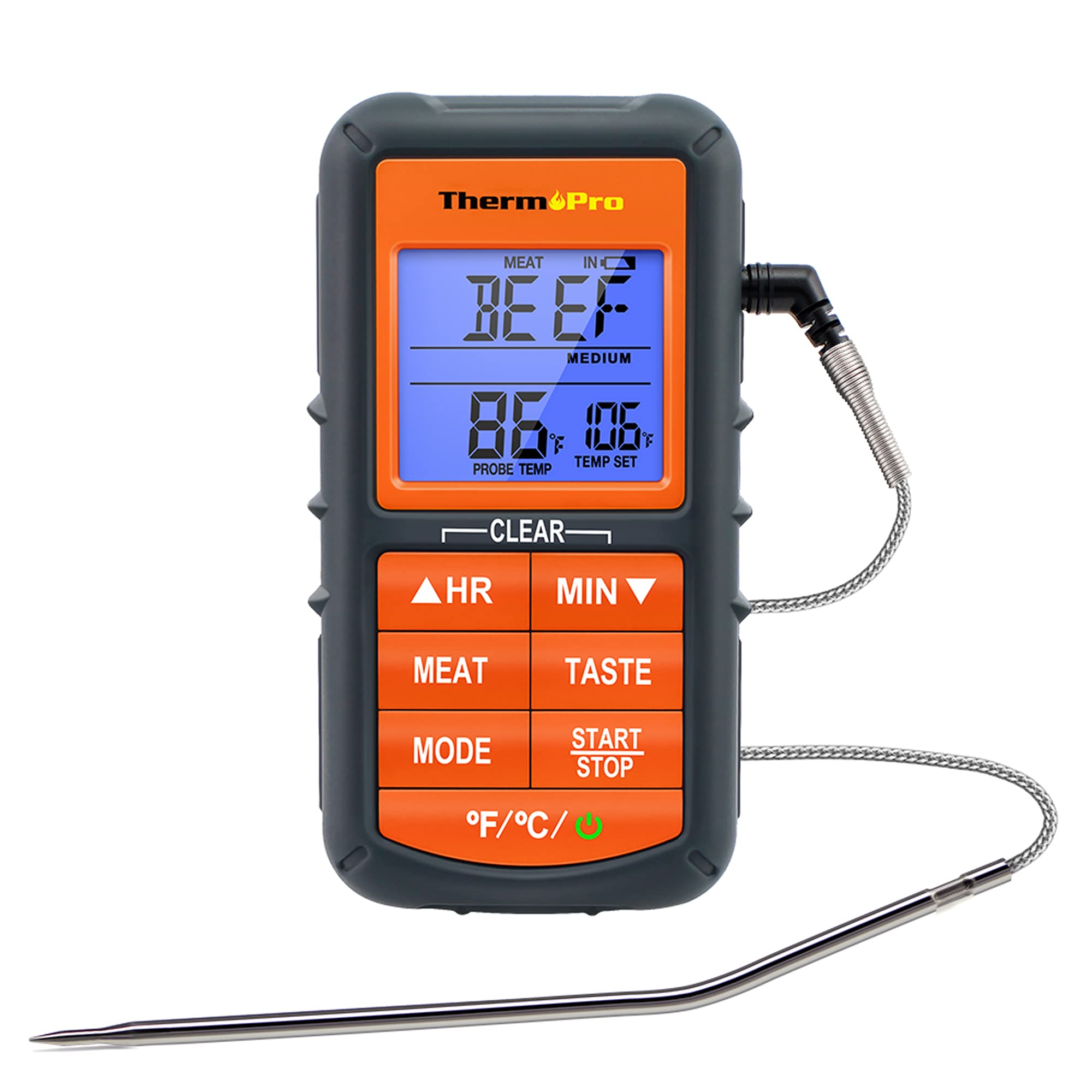 ThermoPro TP06S Digital Grill Meat Thermometer with Probe for Smoker Grilling Food BBQ Thermometer