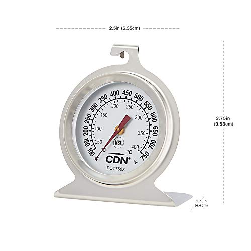 CDN POT750X ProcAccurate High Heat Oven Thermometer,Silver