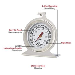 CDN POT750X ProcAccurate High Heat Oven Thermometer,Silver