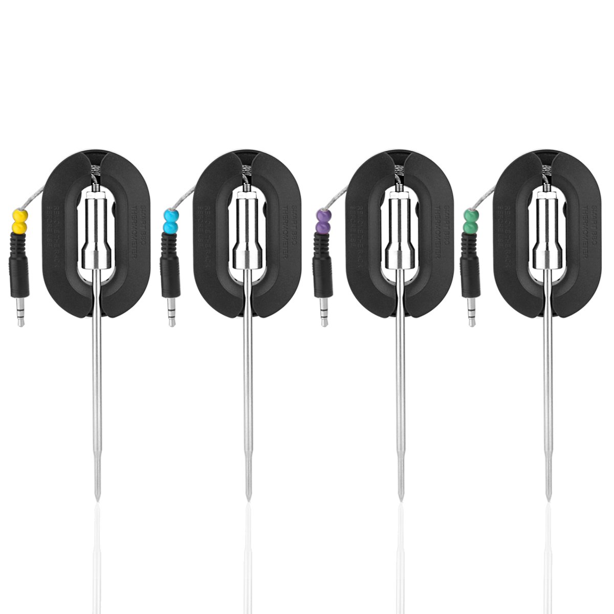 Replacement Probes 4 Packs Improved Stainless Steel Additional Probes Wire for Grill Thermometer by WEINAS