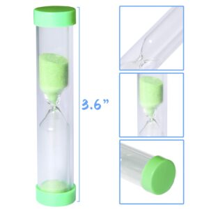 PROLOSO 1 Minute Sand Timer Hourglass Sandglass Clock Countdown Bulk Toy Set Timers for Kids Games Classroom School Prize Party Favors Pack of 20