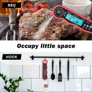 Meat Thermometer Instant Read Digital Kitchen Thermometer BBQ Thermometer with 3s Instant Reading, IPX7 Waterproof and LCD Display