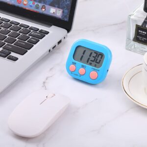 6 Pieces Digital Kitchen Timer Magnetic Countdown Timer Kitchen Loud Alarm Stopwatch Large Digits Timer Clock for Cooking Baking Boiling Egg Sports Games Office Classroom Kids Teacher Study Exercise