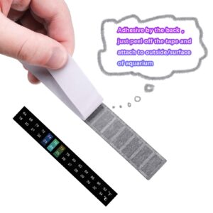 Stick On Thermometer Strips Horizontal Thermometer Stickers Digital Temperature Display for Fermenting, Brewing, Wine, Beer, 64-93 Fahrenheit/ 18-34 Centigrade (12)