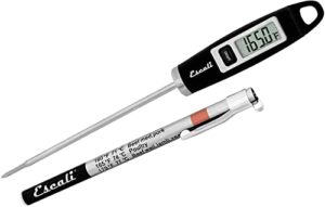 escali dh1 gourmet digital meat thermometer with extra long probe, nsf certified, black