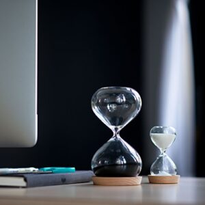 OrgaNice Hourglass Sand Timer - 30 Minute & 5 Minute Timer Set - Improve Productivity & Achieve Goals - Stay Focused & Be More Efficient - Time Management Tool - [Gift-Ready Packaging]