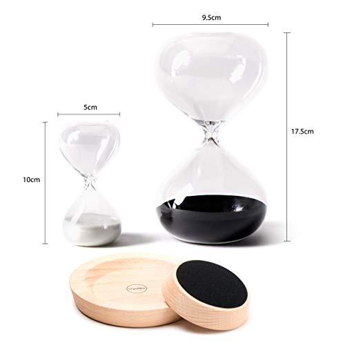 OrgaNice Hourglass Sand Timer - 30 Minute & 5 Minute Timer Set - Improve Productivity & Achieve Goals - Stay Focused & Be More Efficient - Time Management Tool - [Gift-Ready Packaging]