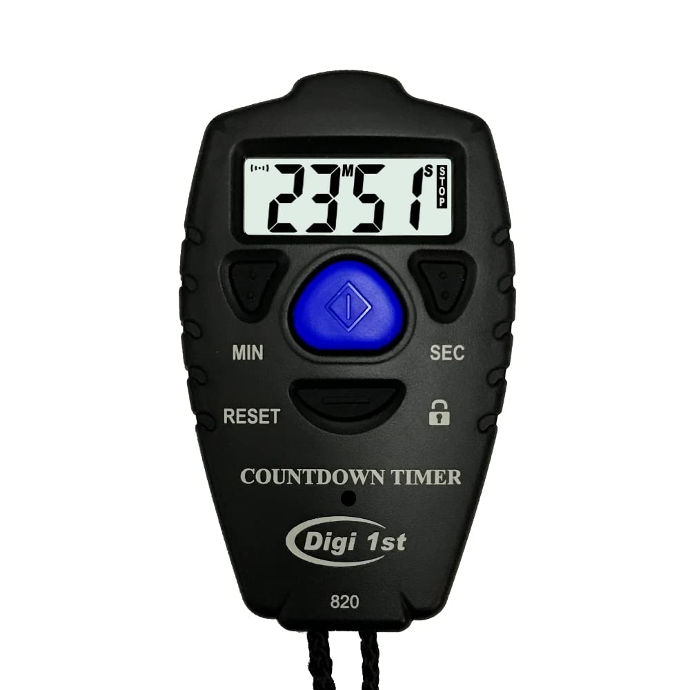 Digi 1st T-820 99 Minute Handheld Countdown Timer Black