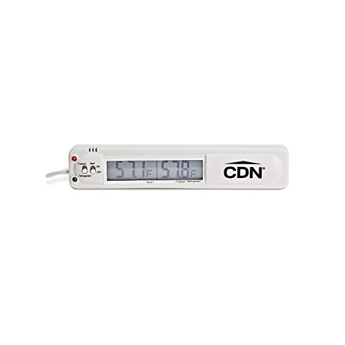 CDN TA20 Audio Visual Refrigerator Freezer Alarm White, 8"