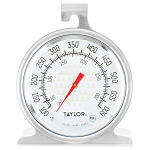 taylor 3506 trutemp series oven/grill analog dial thermometer with dual-scale