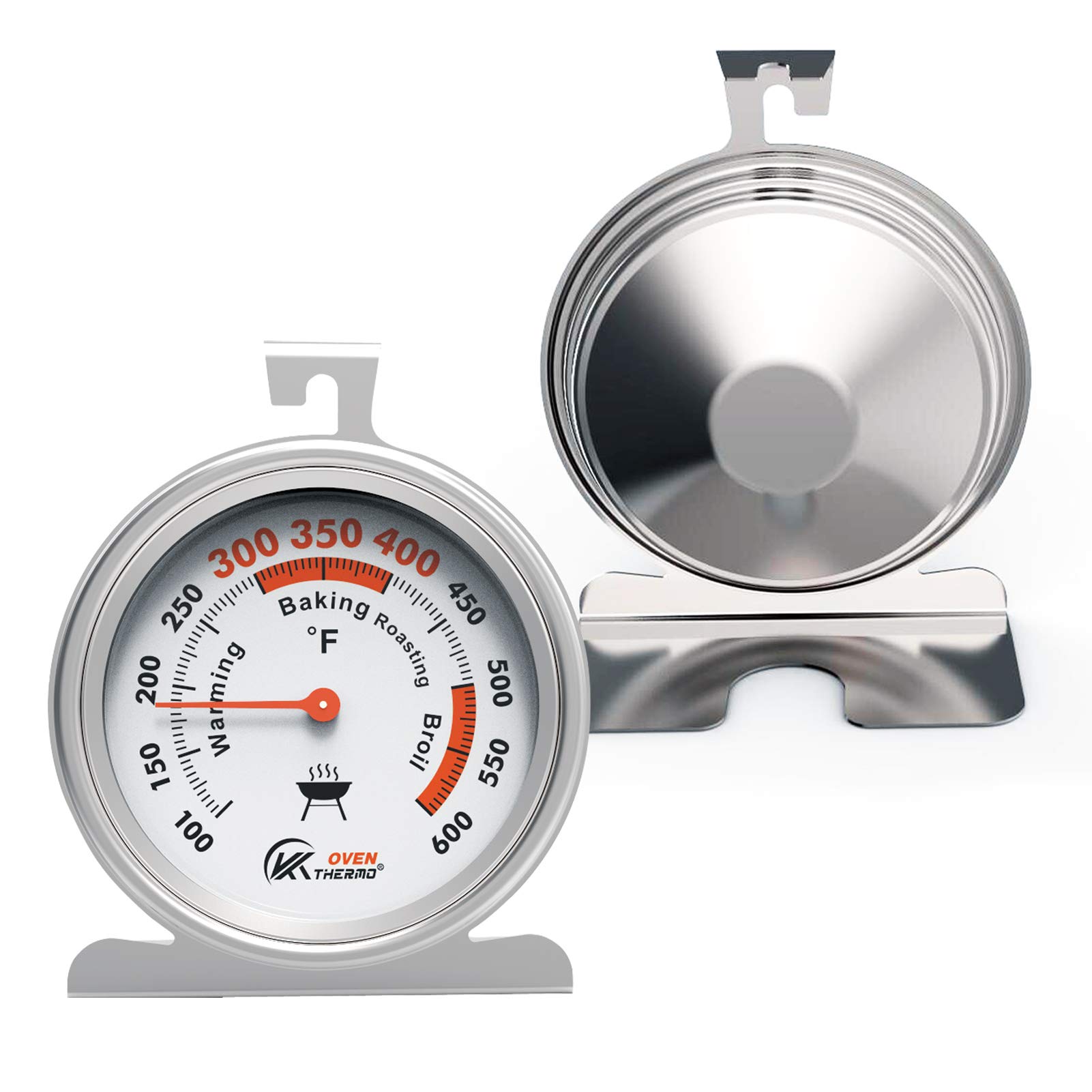 3" Extra Large Oven Thermometer Easy to Read NSF Accurately with Large Hook and Panel Base for Hang or Stand Easily,Safe Leave in Oven for Long time Kitchen Cooking