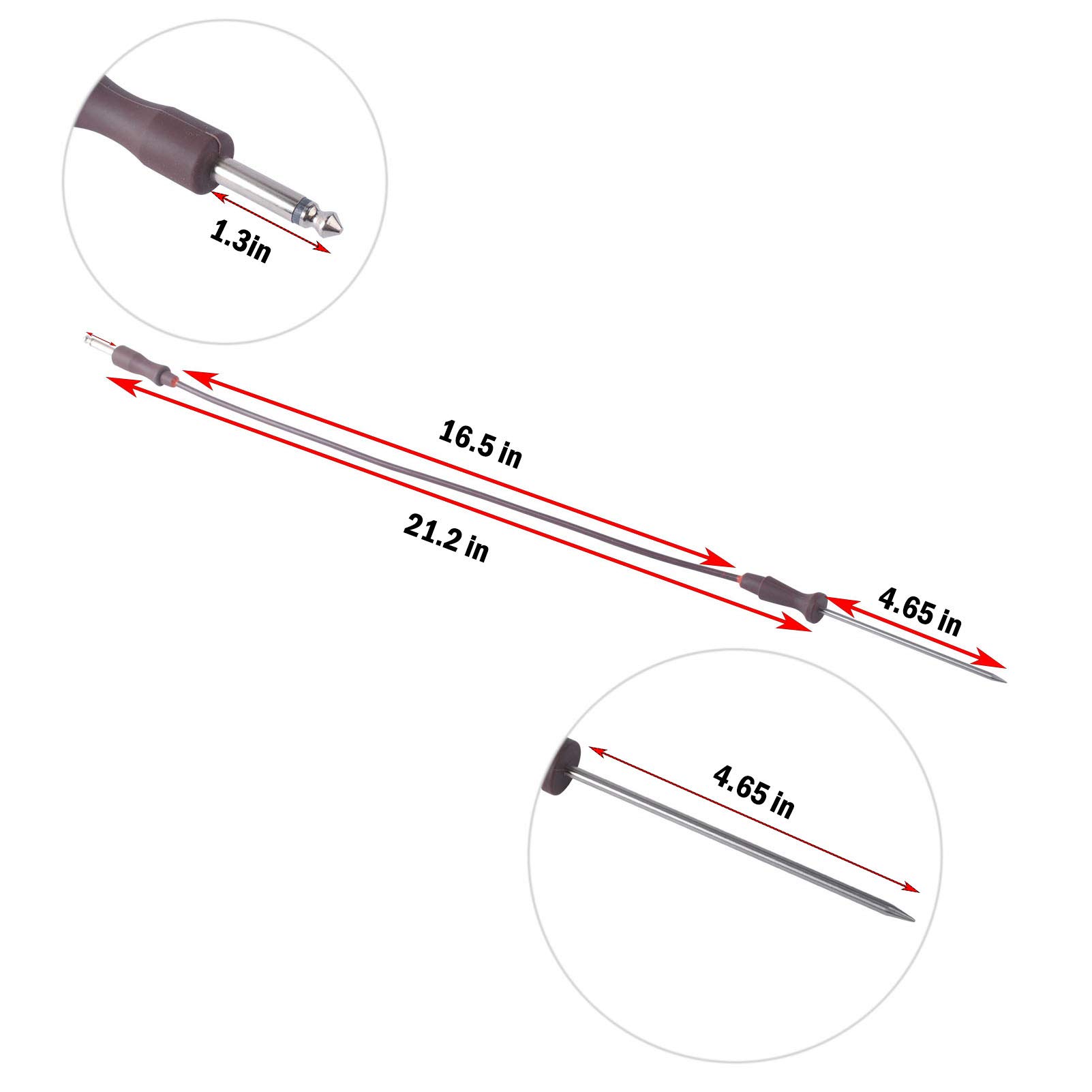 00755060 Meat Probe Thermometer Compatible with Thermador, Bosch, BSH Range Stove, Oven, Grill, Baker,Replace 492332 00492332