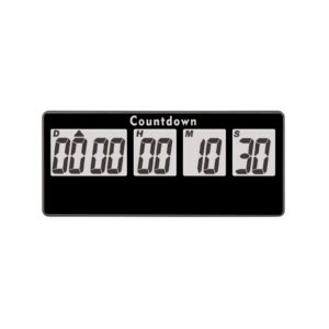 jayron retirement timer 9,999 days digital countdown timer loud alarms,magnet adsorption stopwatch timer battery operated replaceable,for event reminder pregnancy wedding kitchen(black)