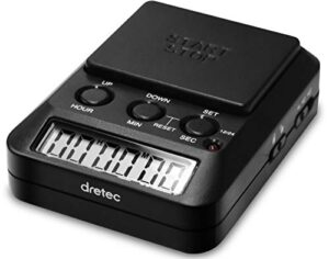 dretec learning timer, for studying, large button, count function until the target date, black, officially tested in japan(1 starter aaa battery included)