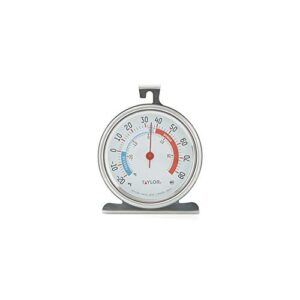 taylor precision products classic series large dial thermometer (freezer/refrigerator) - set of 2