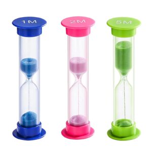 SuLiao 2 Minute Sand Timer for Kids, Colorful Hourglass Sand Clock 2 Minute, Small Sand Watch 2 min, Plastic Hour Glass Sandglass for Kids, Games, Classroom, Toothbrush Timer (Blue)