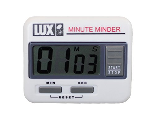 Lux Cu100 Large Number Display, Magnetic Back Kitchen Digital Count Up/Down Timer, White