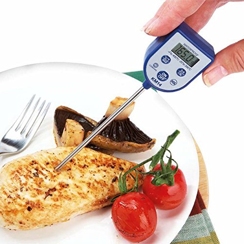 Comark Instruments | KM14 | Pocket Digital Dishwasher Thermometer with Max Hold, Blue