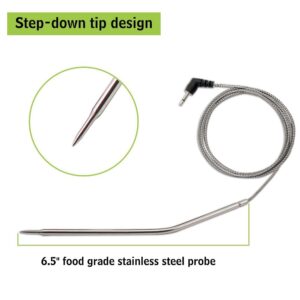 eBasics Meat Thermometer Replacement Probe Compatible with Thermopro TP25 TP20 TP07 TP07S TP08 TP-08S TP16 TP-16S TP17 TP04 TP09B TP09 TP06S TP06, Famili MT004, Fit Listed Models Only