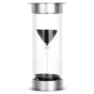 sand timer,hourglass sand timer for kids, 5/10/15/30/45/60 min kitchen visual timer classroom kitchen restaurant office game timer reloj de arena(10 min, black sand)