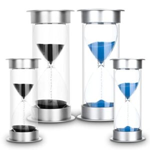 Sand Timer,Hourglass Sand Timer for Kids, 5/10/15/30/45/60 Min Kitchen Visual Timer Classroom Kitchen Restaurant Office Game Timer reloj De Arena(10 Min, Black Sand)