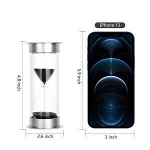 Sand Timer,Hourglass Sand Timer for Kids, 5/10/15/30/45/60 Min Kitchen Visual Timer Classroom Kitchen Restaurant Office Game Timer reloj De Arena(10 Min, Black Sand)