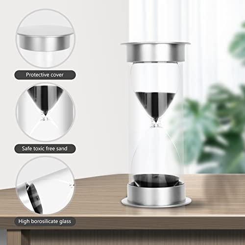 Sand Timer,Hourglass Sand Timer for Kids, 5/10/15/30/45/60 Min Kitchen Visual Timer Classroom Kitchen Restaurant Office Game Timer reloj De Arena(10 Min, Black Sand)