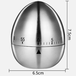 Kitchen Egg Timers for Boiling Eggs Mechanical Kitchen Timer Rotating Alarm with 60 Minutes Stainless Steel Visual Countdow Waterproof Timer for Cooking Exercise Learning Cosmetic Applications Baking